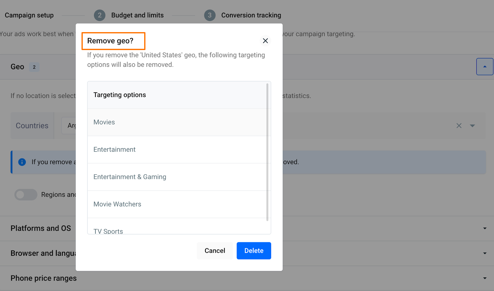 Audience Targeting Functionality